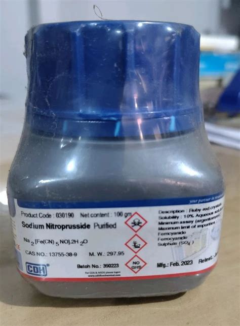 Sodium Nitroprusside At Best Price In Faridabad By Ssinstruments