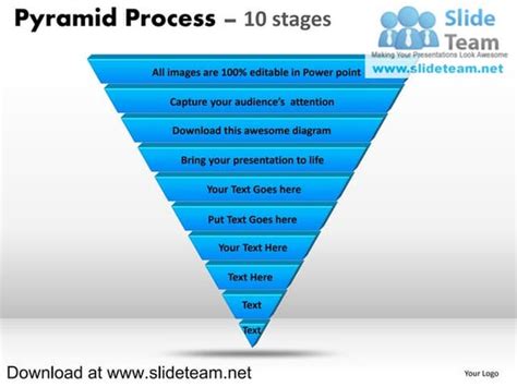 Pyramind Triangle Built Out Of Puzzle Pieces Process 8 Stages Powerpoint Diagrams And Powerpoint