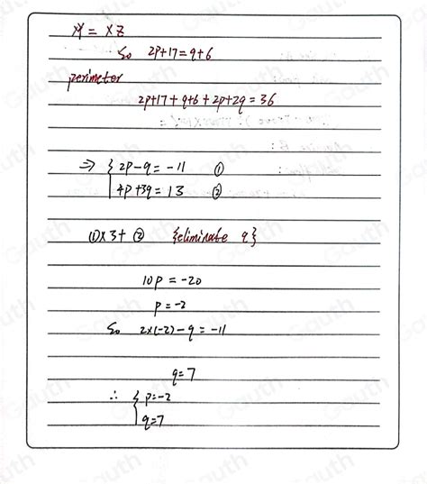 Solved The Triangle Xyz Is Isosceles With Xyxz The Perimeter Of The
