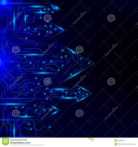 Vector Abstract Background Arrow Microcircuit Stock Illustration Illustration Of