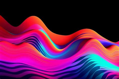 Premium Ai Image Abstract Colorful Wave Background Generative Ai