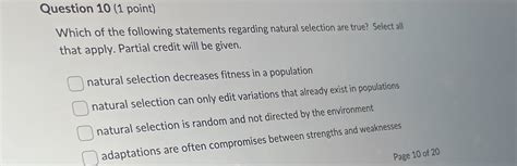 Solved Question 10 1 ﻿pointwhich Of The Following