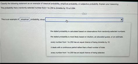 Solved Classify the following statement as an example of | Chegg.com