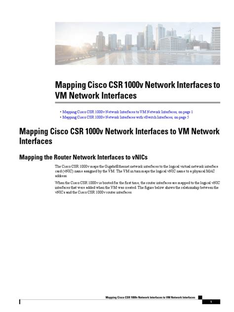 Mapping Cisco Csr 1000v Network Interfaces To Vm Network Interfaces Pdf Network Interface