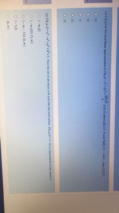 Solved Let L X Y Be The Local Linear Approximation Of