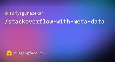 Suriyagunasekarstackoverflow With Meta Data At Main