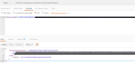 facebook azure app authentication authorization between apps stack