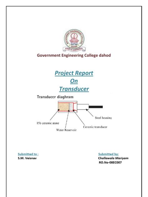 Project Report On Transducer Download Free Pdf Pressure Measurement