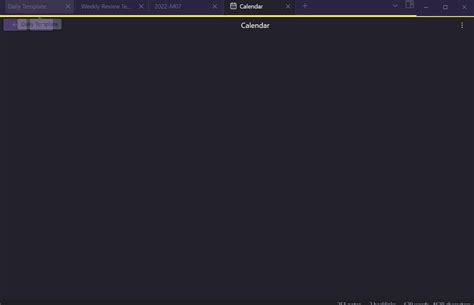 Calendar Not Showing · Issue 264 · Obsidian Communityobsidian Full