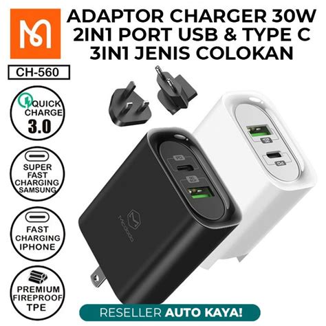 Jual Charger Adaptor MCDODO CH 5601 Fast Charging 30W Kepala Charge