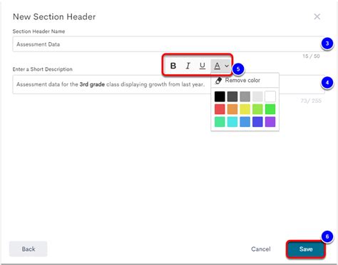 Create A Section Header Visualization EduCLIMBER