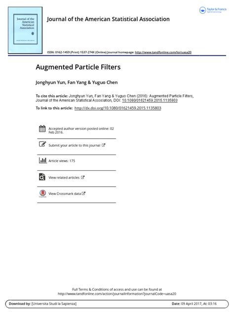 Augmented Particle Filters Pdf Vector Autoregression Algorithms
