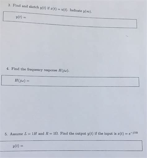 Solved Problem 4 Consider The Following RL Circuit X T Chegg Com