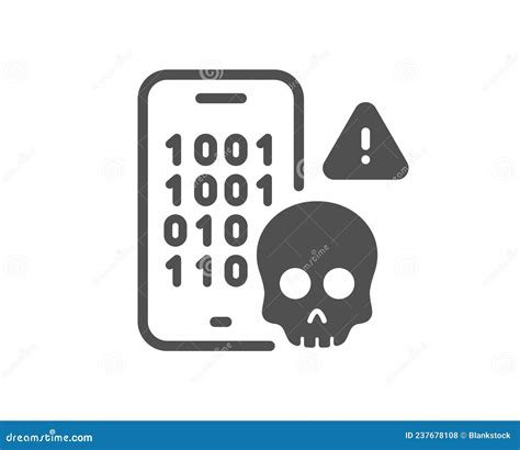 Cyber Attack Icon Ransomware Threat Sign Vector Stock Vector Illustration Of Binary Icon