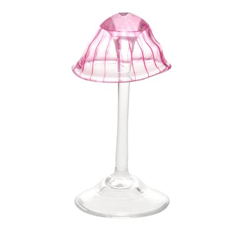 Glasskunst Sopp Rosa Kunstglass Knapstad