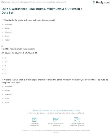 Finding Outliers Worksheet Interpreting Data Finding Clusters And