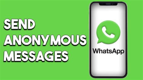 How To Send Anonymous Message In Whatsapp YouTube