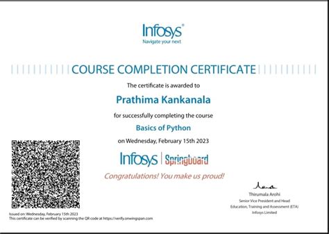 Prathima Kankanala On Linkedin Python Infosysspringboard