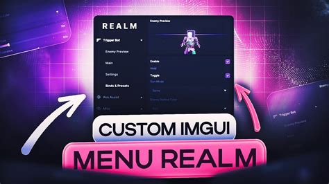 Custom Imgui Menu Realm Imgui Menus Youtube