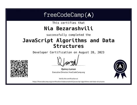 Nia Bezarashvili On Linkedin Javascript Freecodecamp Algorithms