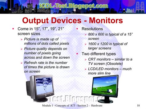 Icdl Module 1 Concepts Of Ict Information And Communication Technology Presentation Slides