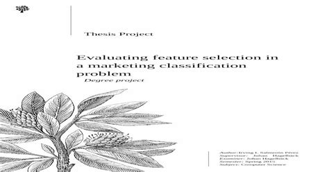pdf evaluating feature selection in a marketing classification lnu