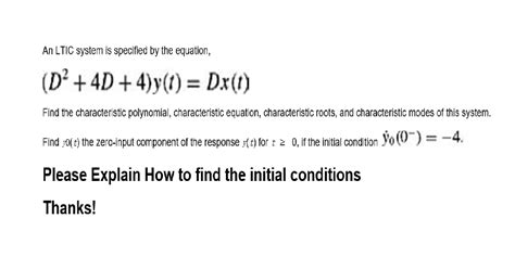 solved an ltic system is specified by the equation d2 4d
