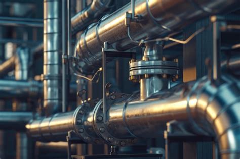 Premium Photo A Network Of Interconnected Pipes Suitable For Industrial Construction Or