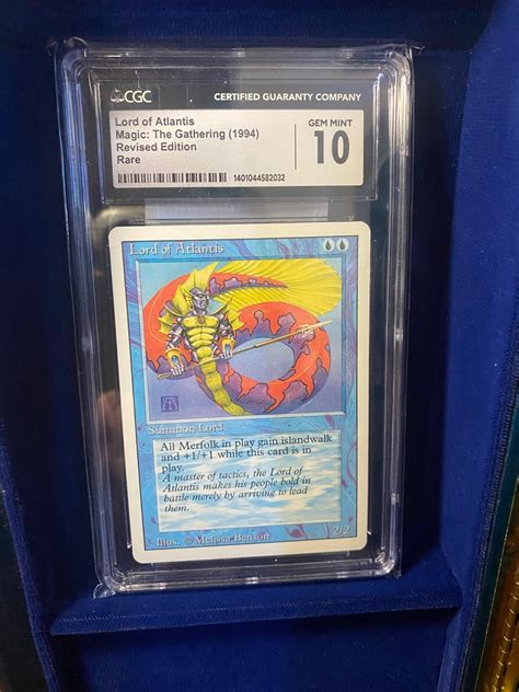 Magic The Gathering 1994 Lord Of Atlantis Revised Rare Cgc 10 Gem Mint