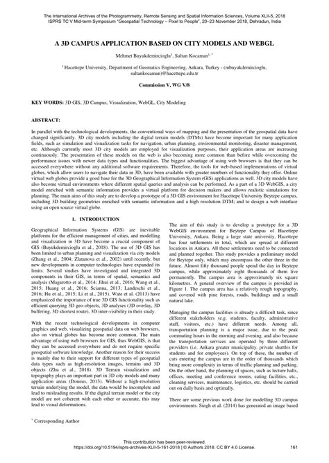 Pdf A 3d Campus Application Based On City Models And Webgl