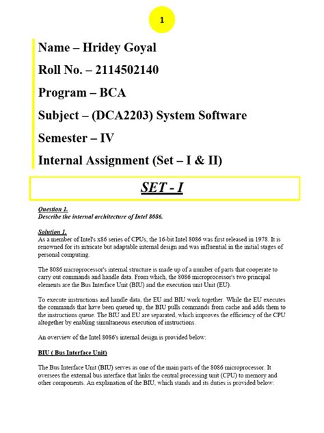 hridey goyal dca2203 system software assignment answer of sem 4th