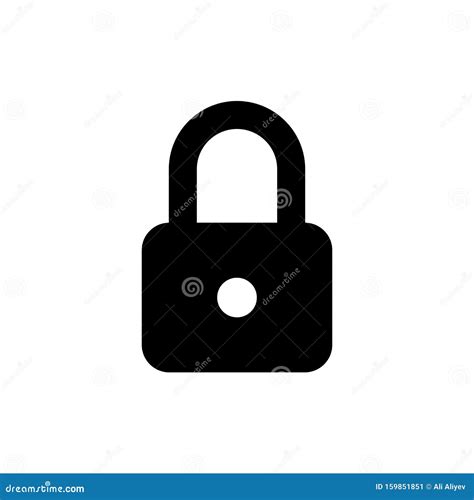 Lock Icon Web Secure Sign Stock Vector Illustration Of Trust 159851851