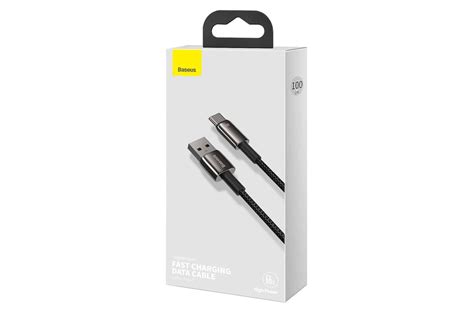 قیمت کابل شارژ باسئوس Type A به Type C مدل Tungsten Gold 66w با طول 1 متر