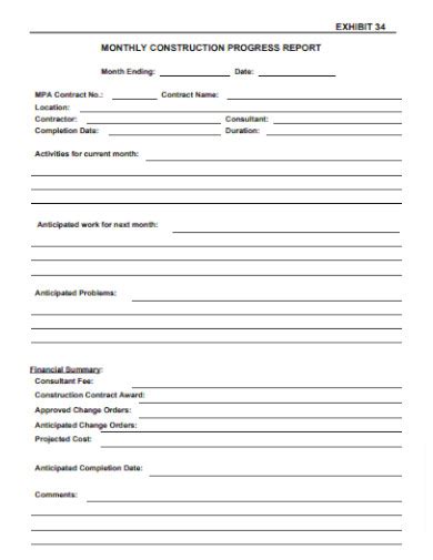 25 Free Construction Progress Report Samples To Download