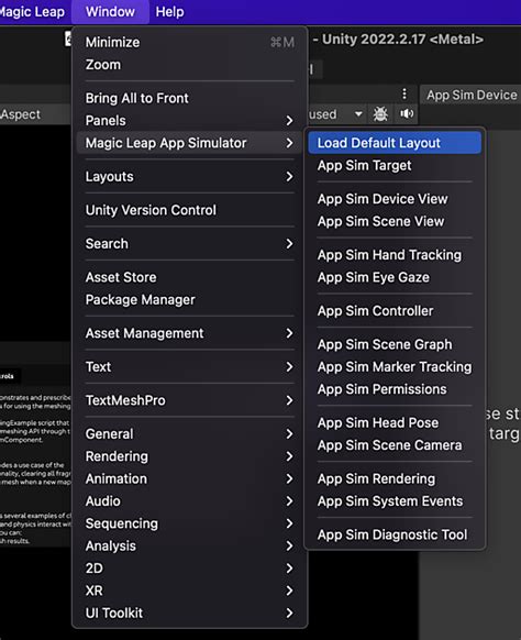 Application Simulator Plug In For Unity Editor Magicleap Developer Documentation