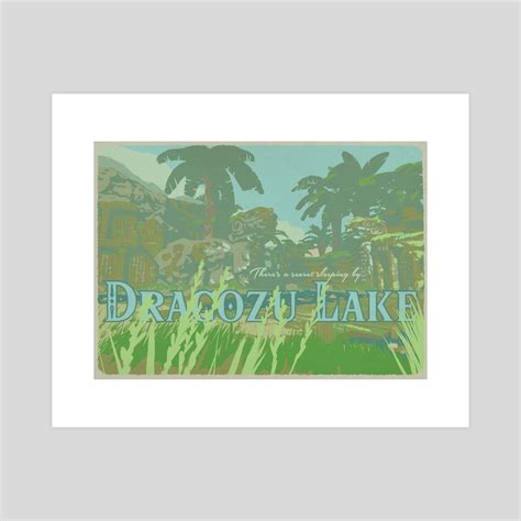 Botw Postcard Dracozu Lake An Art Print By Wormdoodles Inprnt