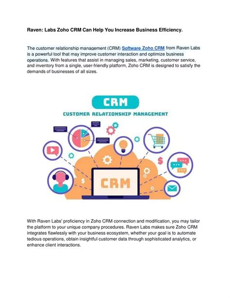 Ppt Raven Labs Zoho Crm Can Help You Increase Business Efficiency
