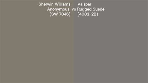 Sherwin Williams Anonymous Sw 7046 Vs Valspar Rugged Suede 4003 2b Side By Side Comparison