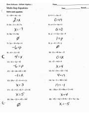 Kuta Multi Step Equations Pdf Kuta Software Infinite Algebra 1 Name Multi Step Equations