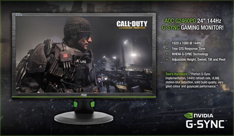 Buy AOC G2460PG FHD 144Hz G Sync 24in TN Gaming Monitor G2460PG PC Case Gear Australia