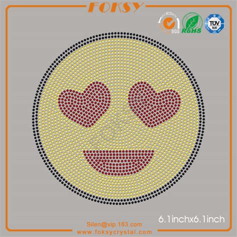 기쁨의 눈물로 얼굴 이모티콘 모조 다이아몬드 열전달 의 고품질 기쁨의 눈물로 얼굴 이모티콘 모조 다이아몬드 열전달