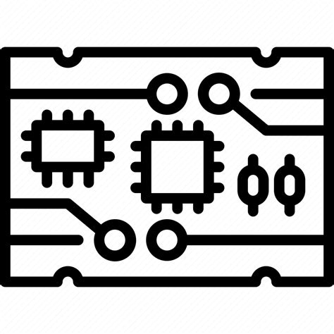 Pcb Board Power Electricity Energy Electric Electrical Icon