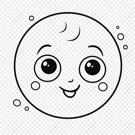 Moon Face Outline