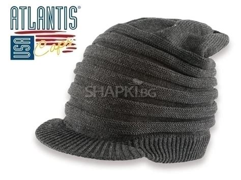 Плетена шапка с козирка Sh 1454 Шапки БГ