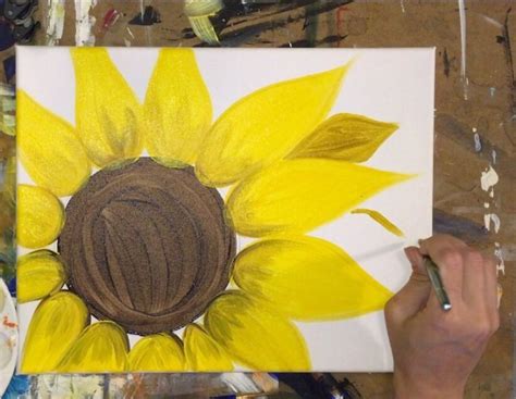 How To Paint Sunflowers Step By Step Sunflower