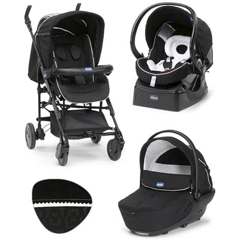 Chicco Trio Living Smart Travel System Geometric Infant Bassinet Stroller Pram Carseat