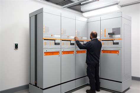 Premium Photo Engineer Installing A New UPS Uninterruptible Power Supply In A Server Room