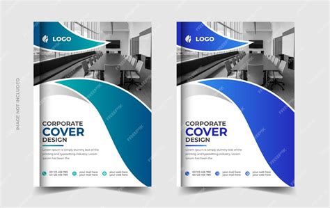 기업 회사 프로필 책 및 브로셔 표지 디자인 현대 연례 보고서 템플릿 프리미엄 벡터
