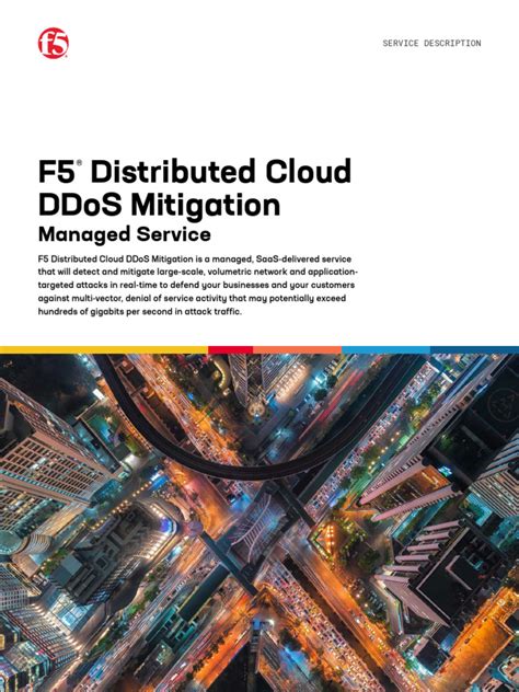 F5 Distributed Cloud Ddos Mitigation Managed Service Pdf Denial Of