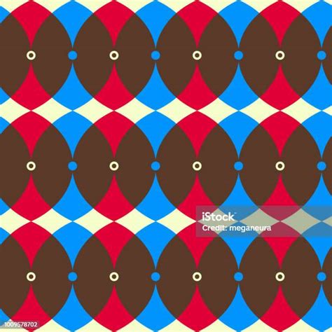 기하학적 추상 원활한 패턴 배경입니다 커브와 서클 다채로운 모양입니다 광장 조성 현대 동향 디자인 1950 1959 년에 대한 스톡 벡터 아트 및 기타 이미지 Istock